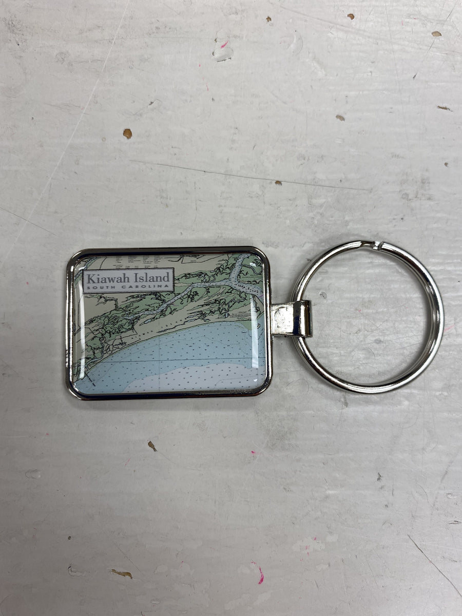 KI Nautical Chart Rect Key Chain – Islands Mercantile