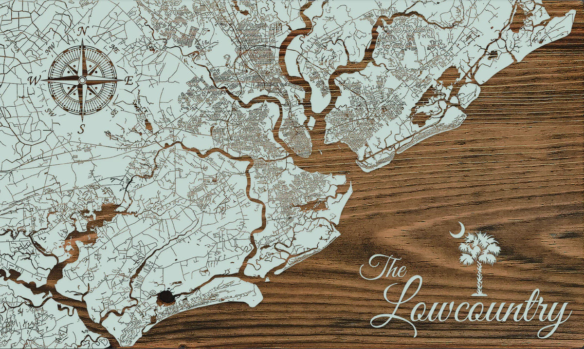 Lowcountry Map - Seaglass – Islands Mercantile